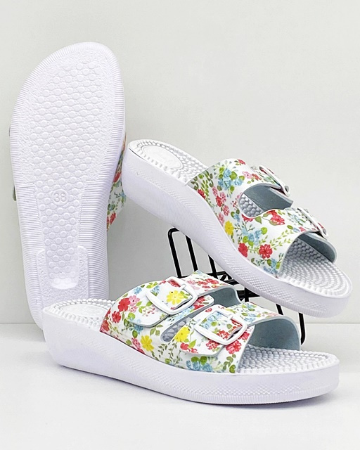 Damskie klapki fakirki Sanital Flex KF02 multi, tęgość F-G-H - obuwie ...